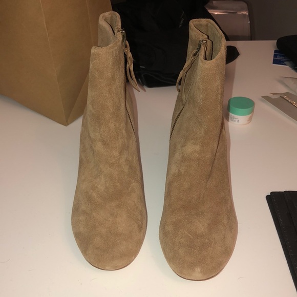 Splendid | Shoes | Camel Suede Short Booties | Poshmark
